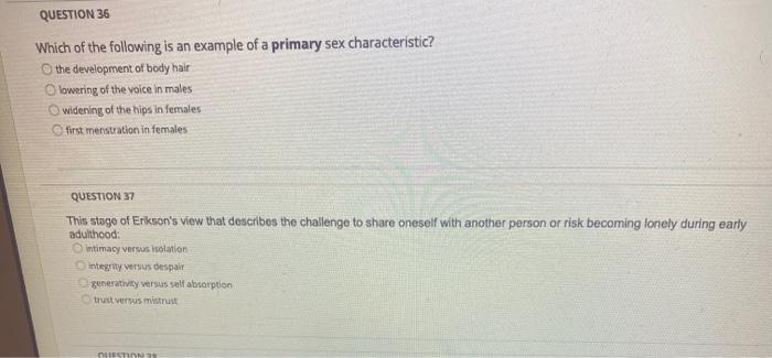 Solved Question 36 Which Of The Following Is An Example Of A