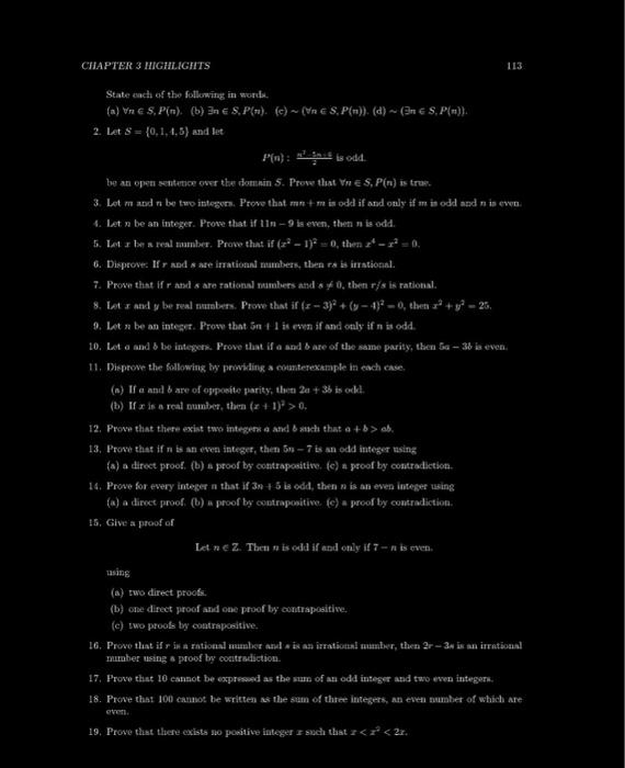 Solved CHAPTER 3 HGHL.lGHTS 113 State ench of the following | Chegg.com