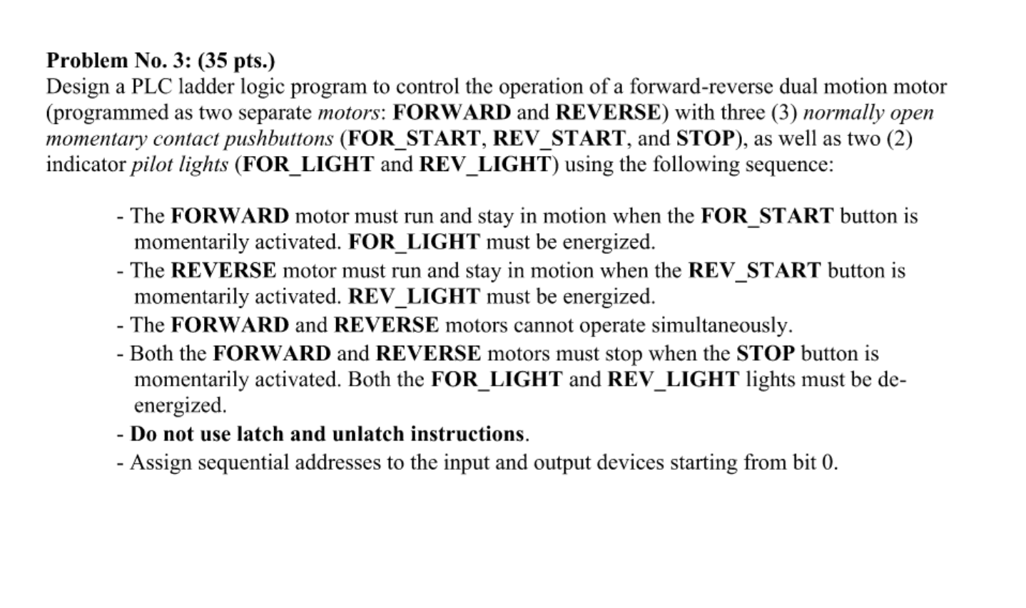 Solved Problem No. 3: ( \( \mathbf{3 5} \) ﻿pts.)Design a | Chegg.com