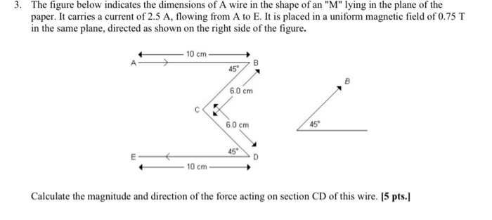 Solved 3. The figure below indicates the dimensions of A | Chegg.com