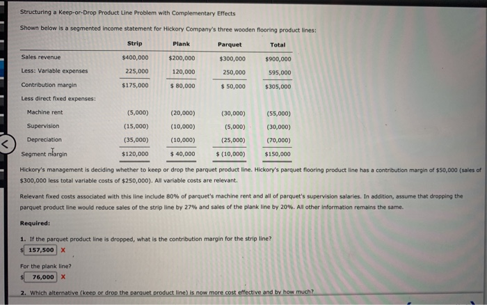 Solved Structuring a keep-or-Drop Product Line Problem with | Chegg.com