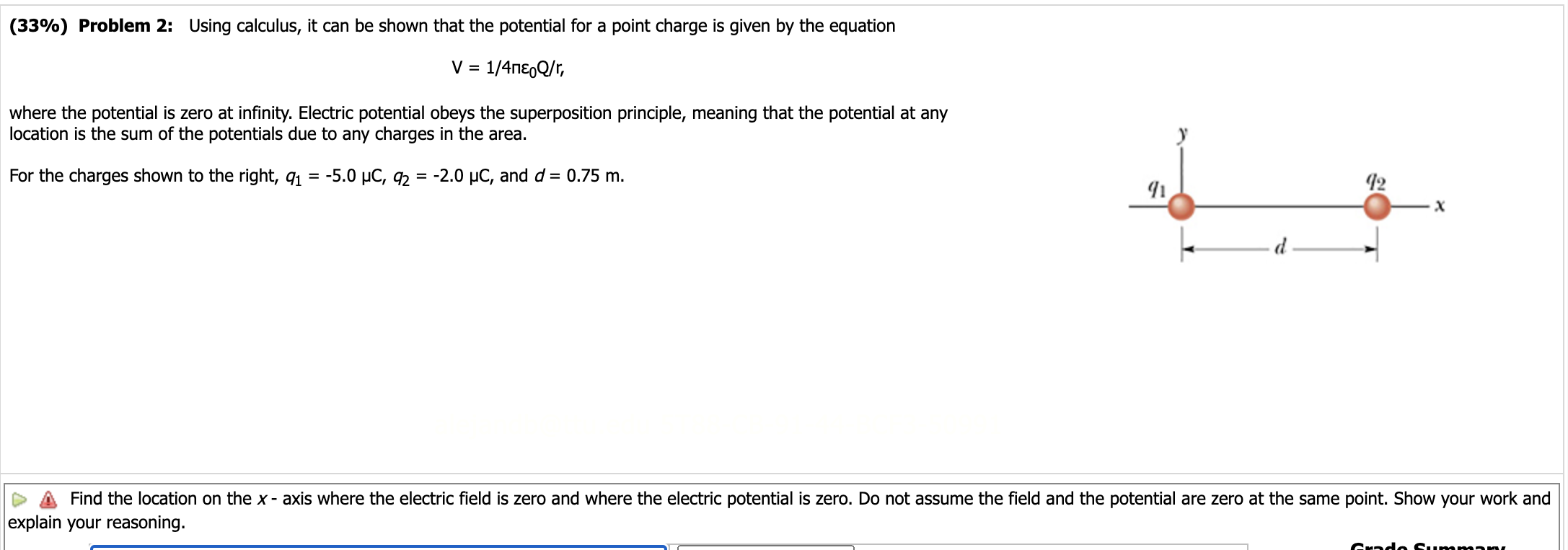 Solved Using calculus, it can be shown that the potential | Chegg.com