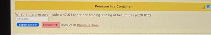 Solved Pressure in a Container What is the pressure inside a | Chegg.com