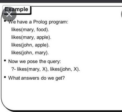 Solved We have a Prolog program: likes(mary, food). | Chegg.com