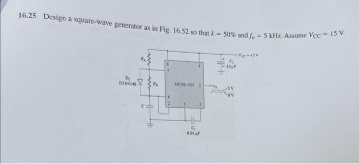 Solved 16.23 Design an astable multivibrator as in Fig. | Chegg.com