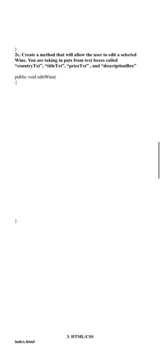 Solved 2. Database 2a. Create a method that will read the | Chegg.com