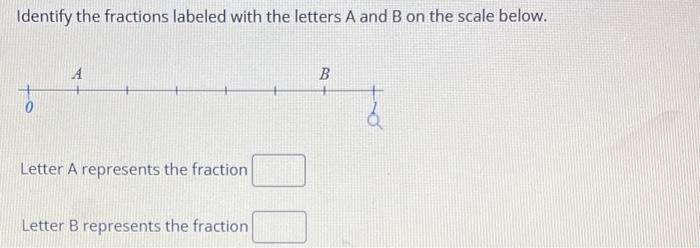 Solved Identify the fractions labeled with the letters A and | Chegg.com