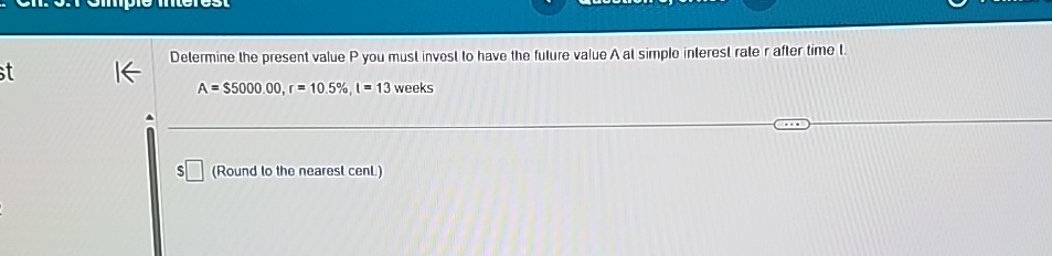 Solved Determine the present value P ﻿you must invest to | Chegg.com
