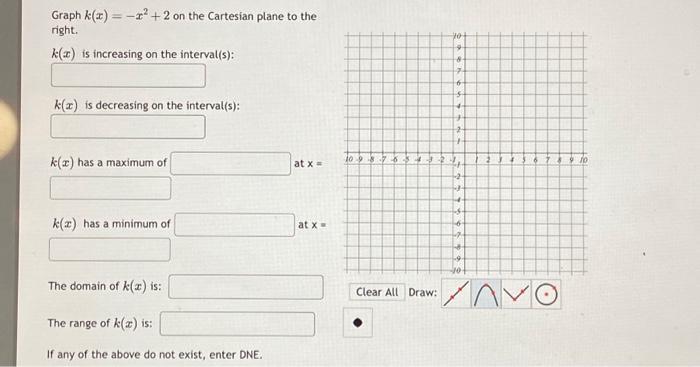 Solved == Graph k(x) = x² + 2 on the Cartesian plane to the | Chegg.com