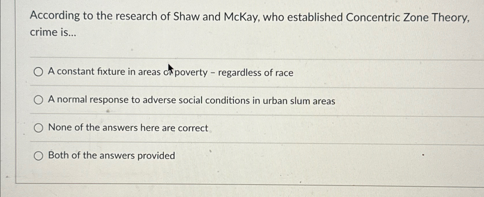 Solved According to the research of Shaw and McKay, who | Chegg.com