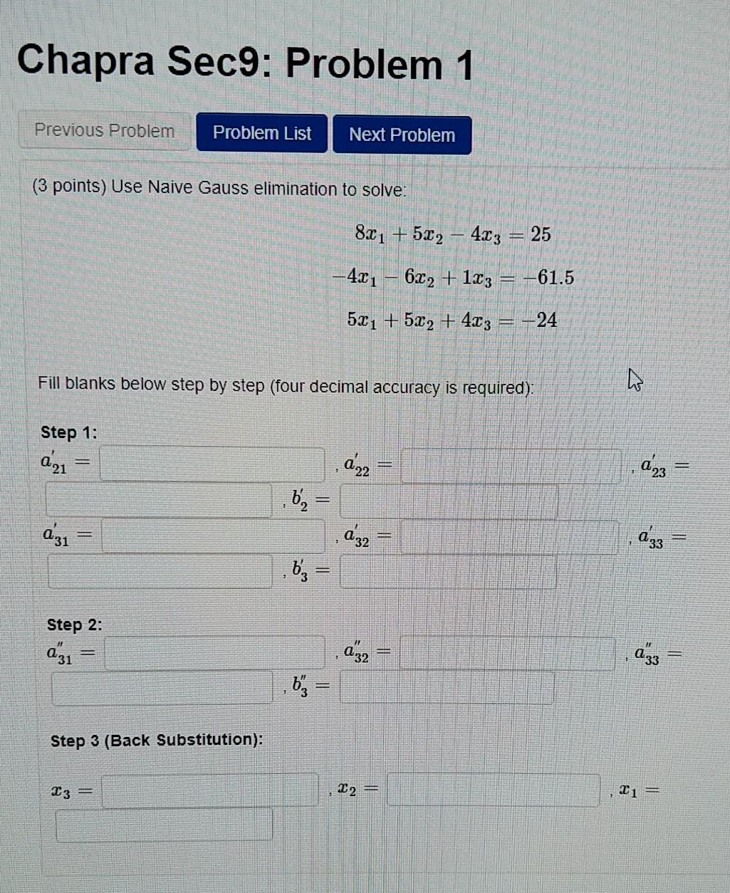 Solved Chapra Sec9: Problem 1 Previous Problem Problem List | Chegg.com