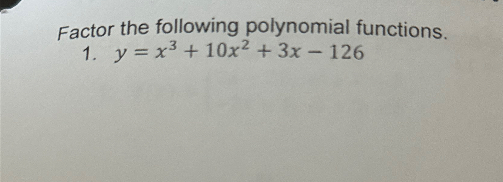 Solved Factor the following polynomial | Chegg.com