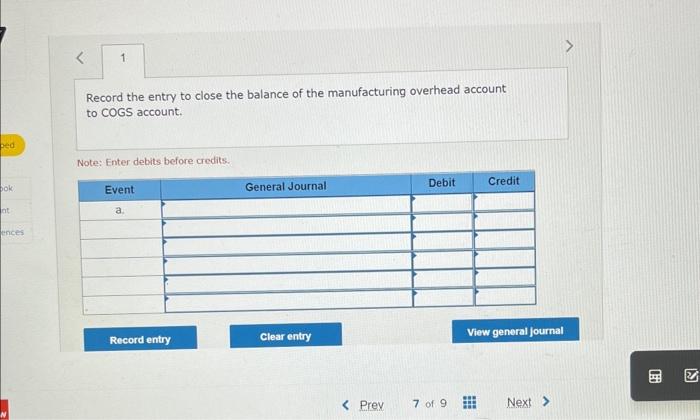 Solved Exercise 3-9 (Algo) Applying Overhead; T-accounts; | Chegg.com