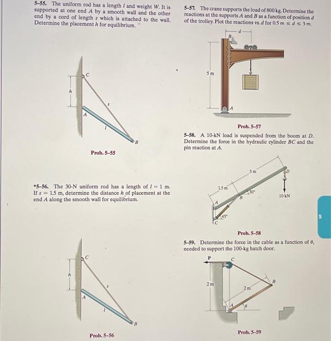 Solved *5-8. Draw the free-body diagram for the following | Chegg.com