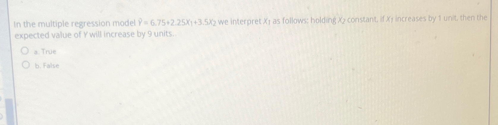 Solved In the multiple regression model | Chegg.com