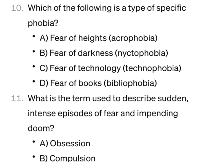 Solved Which of the following is a type of specific | Chegg.com