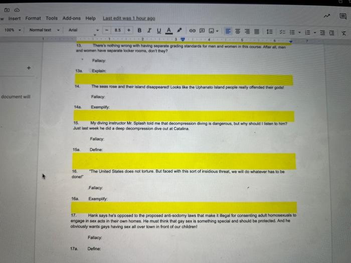 DO w Insert Format Tools Add-ons Help Last edit was 1 | Chegg.com