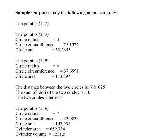 Solved Define a class called Point with private data members | Chegg.com