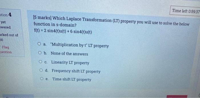 Solved Time left 0:59:37 stion 4 yet wered arked out of 30 | Chegg.com Solved Time left 0:59:37 stion 4 yet wered arked out of 30 | Chegg.com