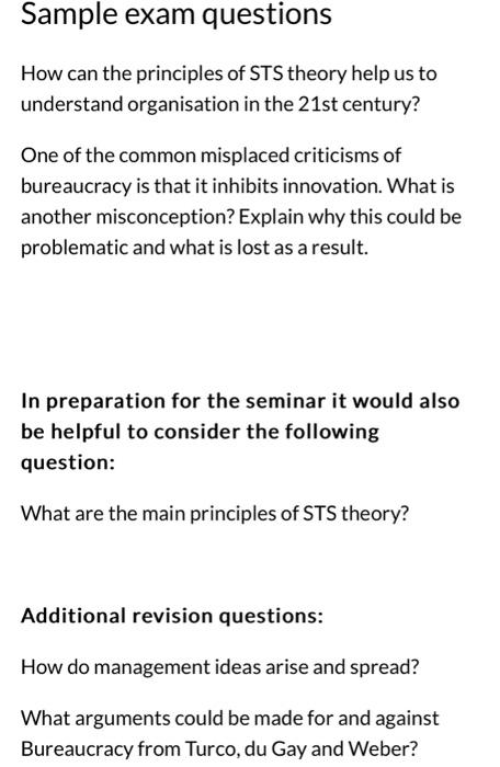 Solved How can the principles of STS theory help us to | Chegg.com