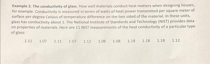 Solved Example 2. The conductivity of glass. How well | Chegg.com
