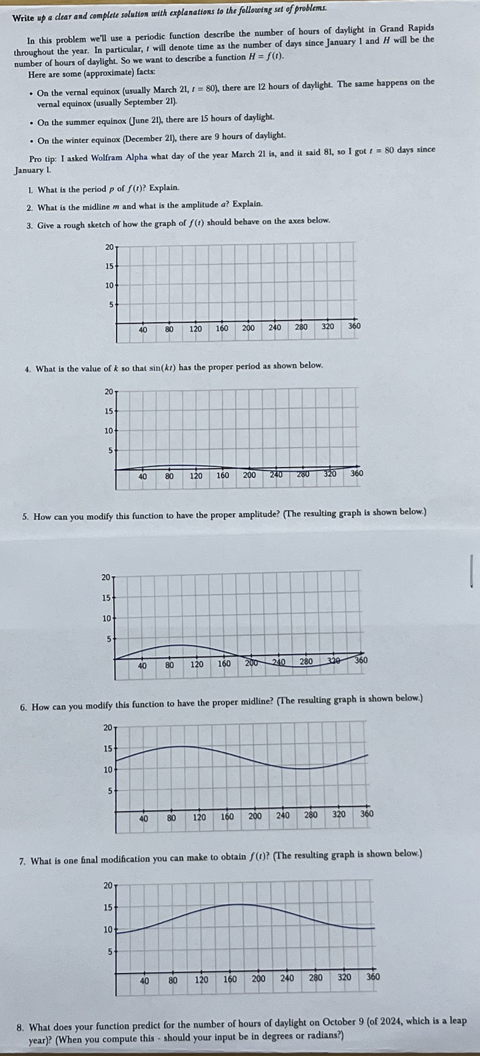 Solved Please solve each question.Write up a clear and | Chegg.com