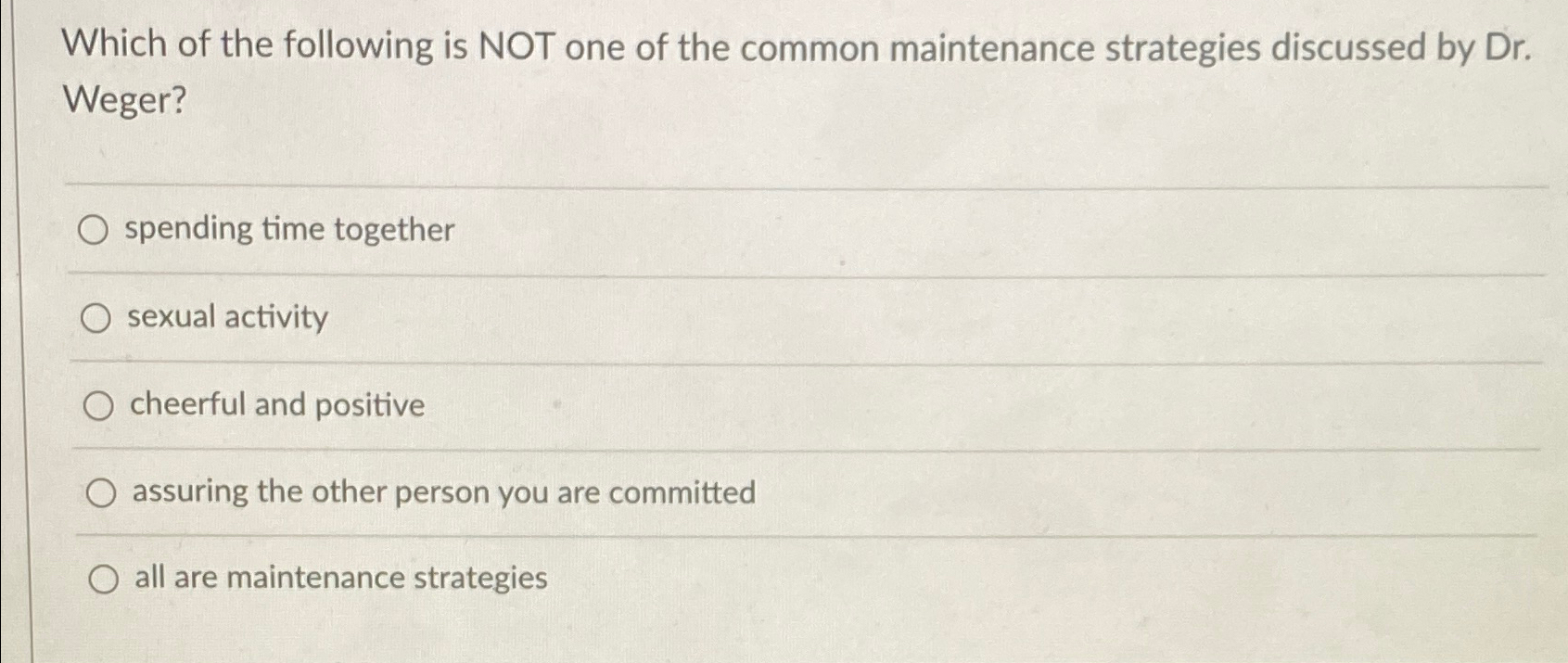 Solved Which of the following is NOT one of the common | Chegg.com