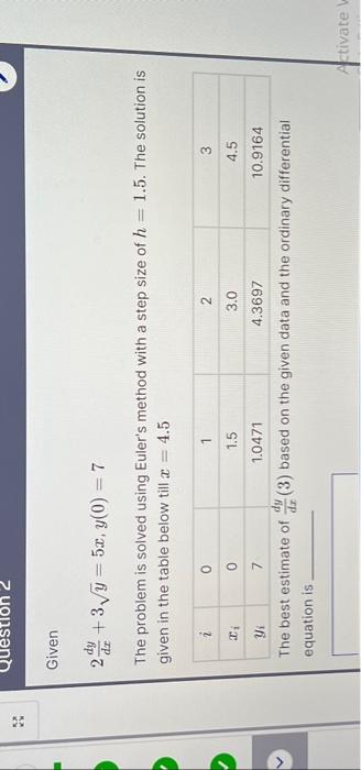 Solved 2dxdy+3y=5x,y(0)=7 The problem is solved using | Chegg.com Solved 2dxdy+3y=5x,y(0)=7 The problem is solved using | Chegg.com