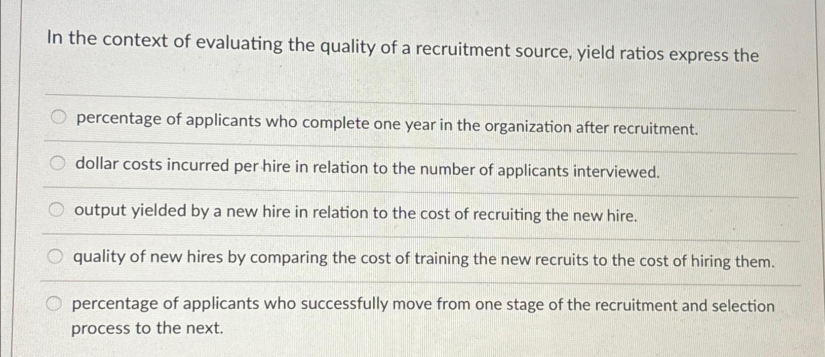 Solved In the context of evaluating the quality of a | Chegg.com