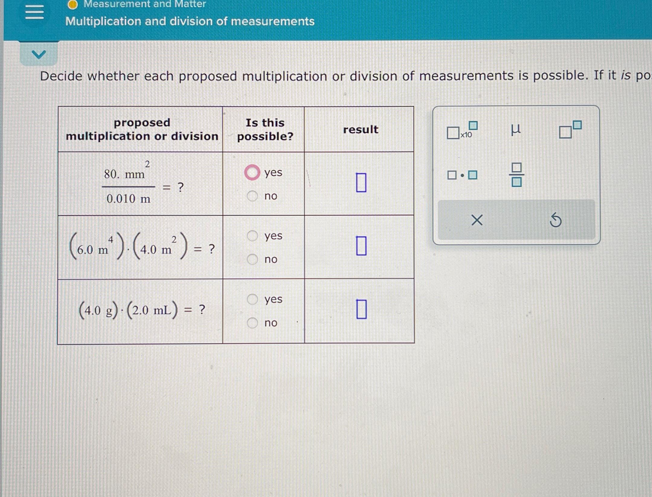Solved Measurement and MatterMultiplication and division of | Chegg.com