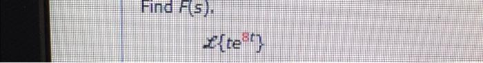 Solved Find Fs). {test) | Chegg.com