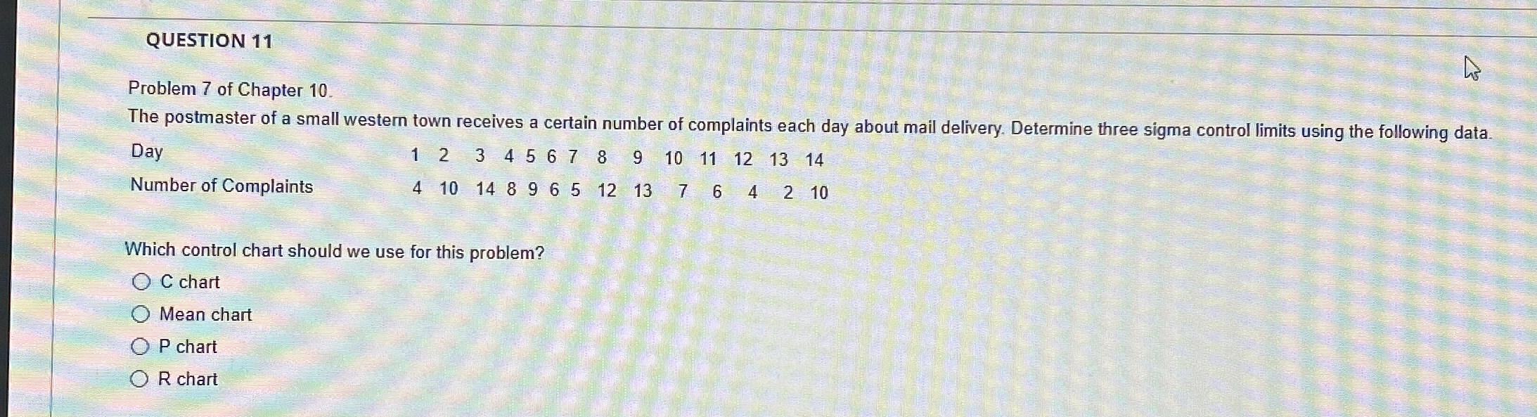 Solved QUESTION 11Problem 7 ﻿of Chapter 10.The postmaster of | Chegg.com
