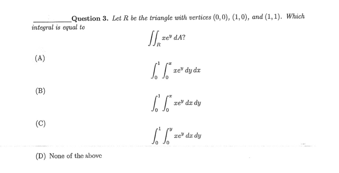 Solved Question 3. ﻿Let R ﻿be the triangle with vertices | Chegg.com