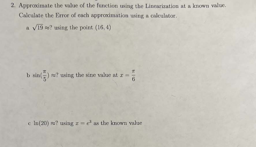 Solved Approximate the value of the function using the | Chegg.com