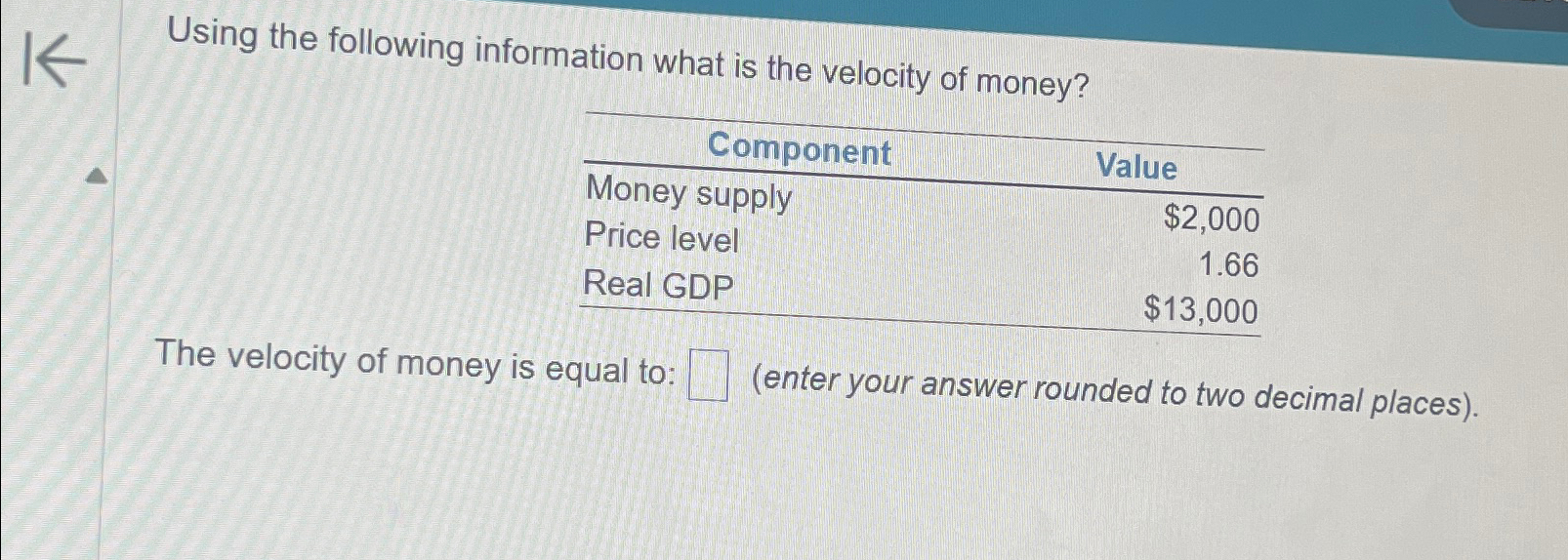 Solved Using the following information what is the velocity | Chegg.com
