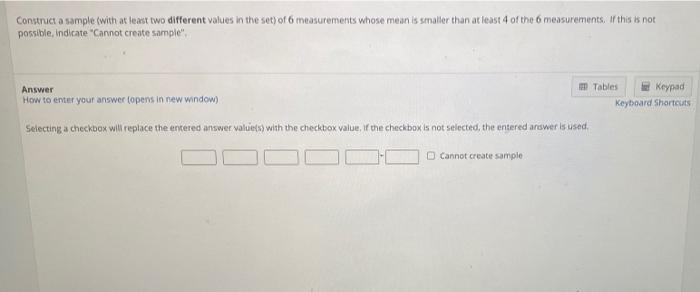 Solved Construct a sample with at least two different values | Chegg.com