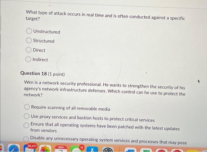 Solved What type of attack occurs in real time and is often | Chegg.com