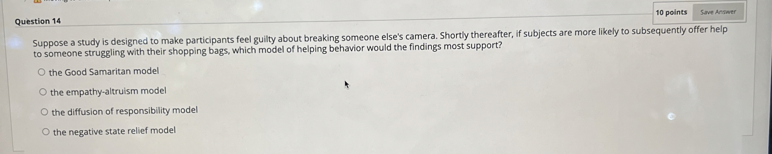 Solved Question 1410 ﻿pointsSuppose a study is designed to | Chegg.com
