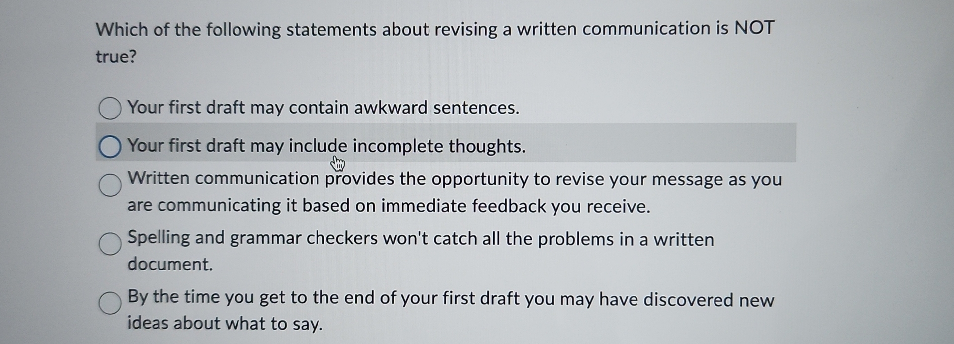 Solved Which of the following statements about revising a | Chegg.com
