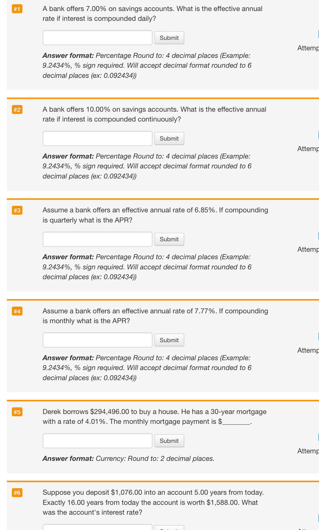 Solved #1 ﻿A bank offers 7.00% ﻿on savings accounts. What is | Chegg.com