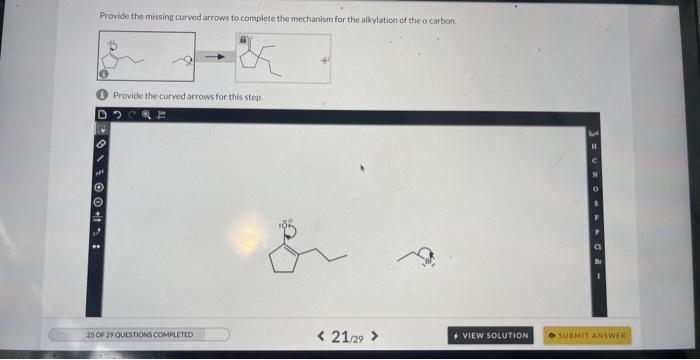 Solved Provide the missing curved arrows to complete the | Chegg.com