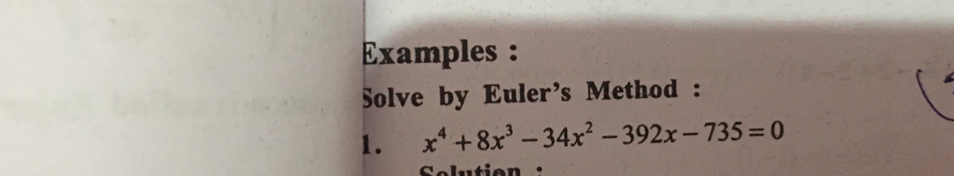 Solved Examples :Solve by Euler's Method | Chegg.com
