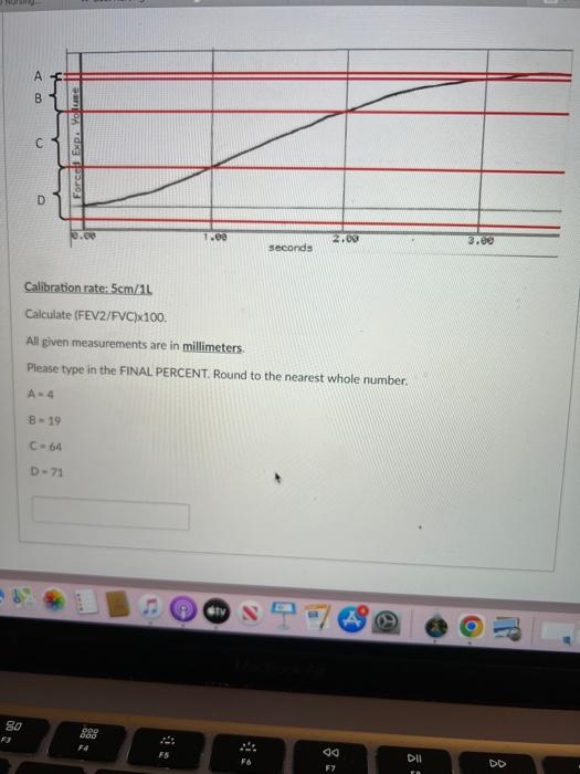 A=5B=17C=63D=72Calibration rate: 5 cm/1 L Calculate | Chegg.com
