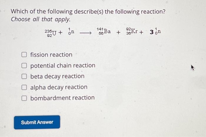Solved Which of the following describe(s) the following | Chegg.com