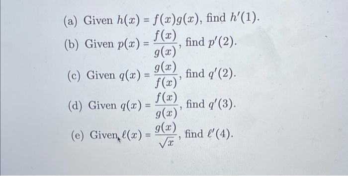 Solved 3. A table of values for the functions f(x) and f′(x) | Chegg.com