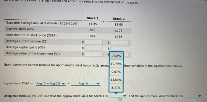 Solved The formula for the approximate yield of an | Chegg.com