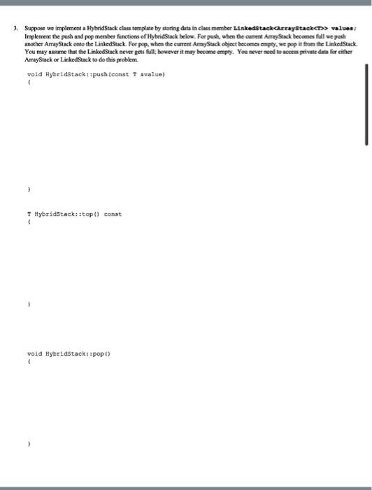 in c++ #ifndef ARRAYSTACK_H #define | Chegg.com