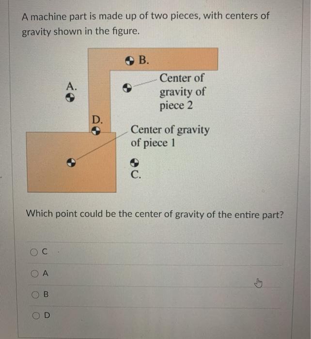 Solved A machine part is made up of two pieces, with centers | Chegg.com