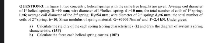 Solved QUESTION-3: In figure 3, two concentric helical | Chegg.com