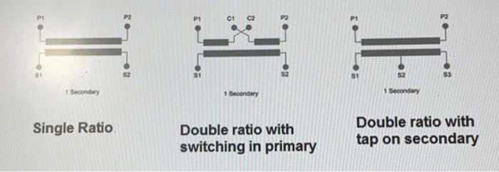 Draw different CT connections for single ratio, | Chegg.com